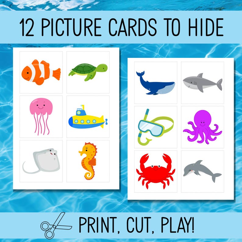 Under the Sea Scavenger Hunt, Ocean Treasure Hunt, Printable Scavenger ...