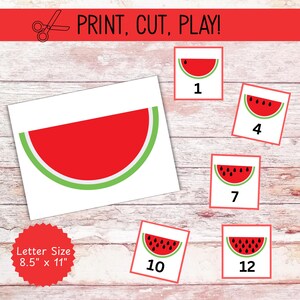 Watermelon Seed Counting Cards, Watermelon Counting, Watermelon Clip ...