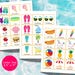 Summer Memory Game, Summer Matching Game, Memory Games for Kids, Beach ...