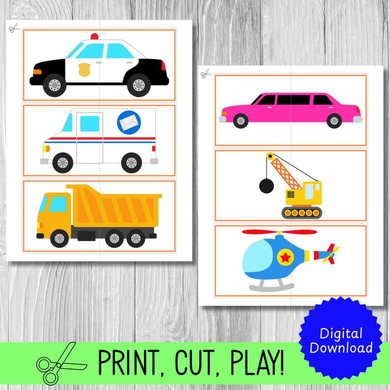 Transportation Matching Puzzle Game, Vehicle Matching Game, Puzzle ...