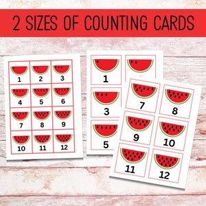 Watermelon Seed Counting Cards, Watermelon Counting, Watermelon Clip ...