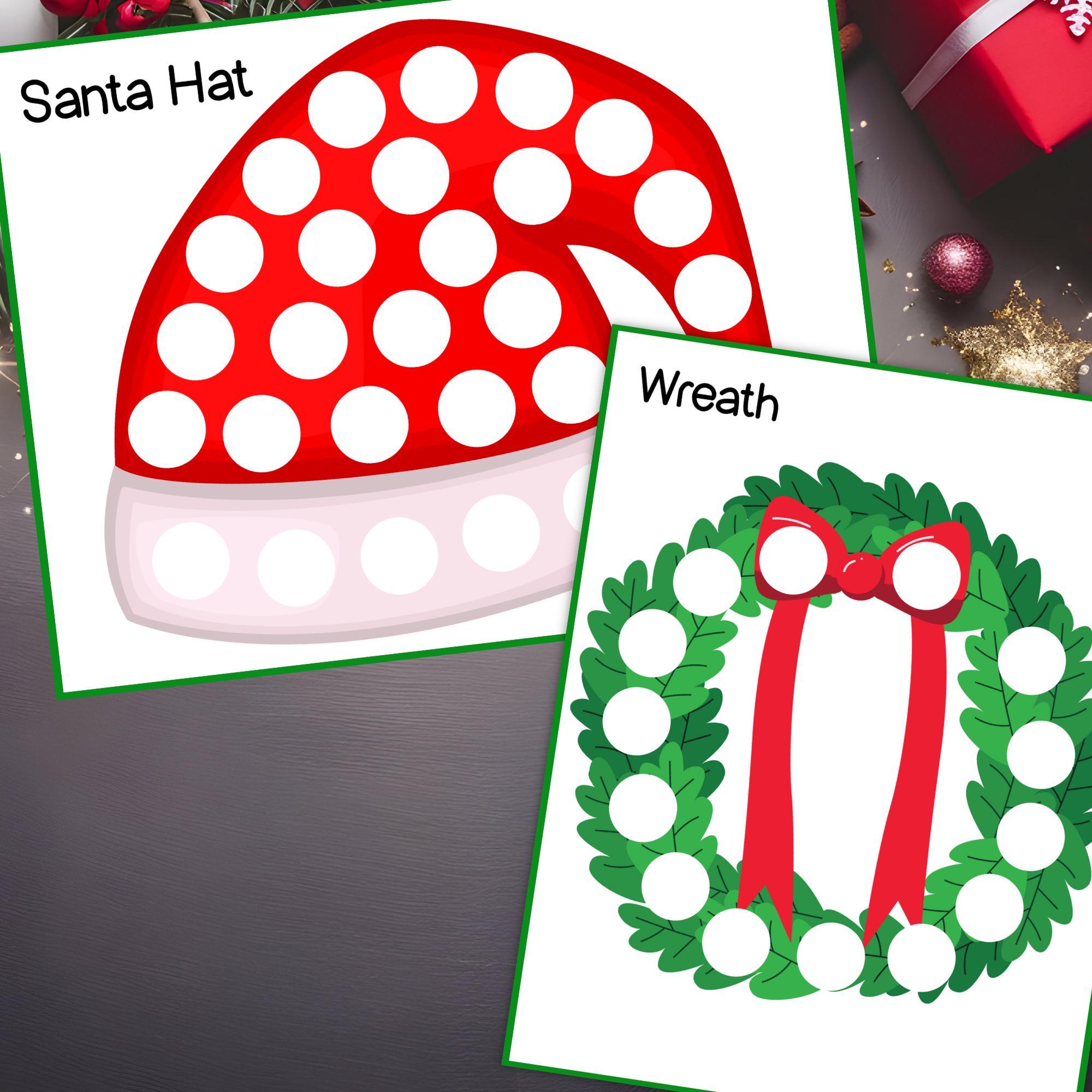 Christmas Pom Pom Mats, Christmas Printables, Winter Pom Pom Mat ...
