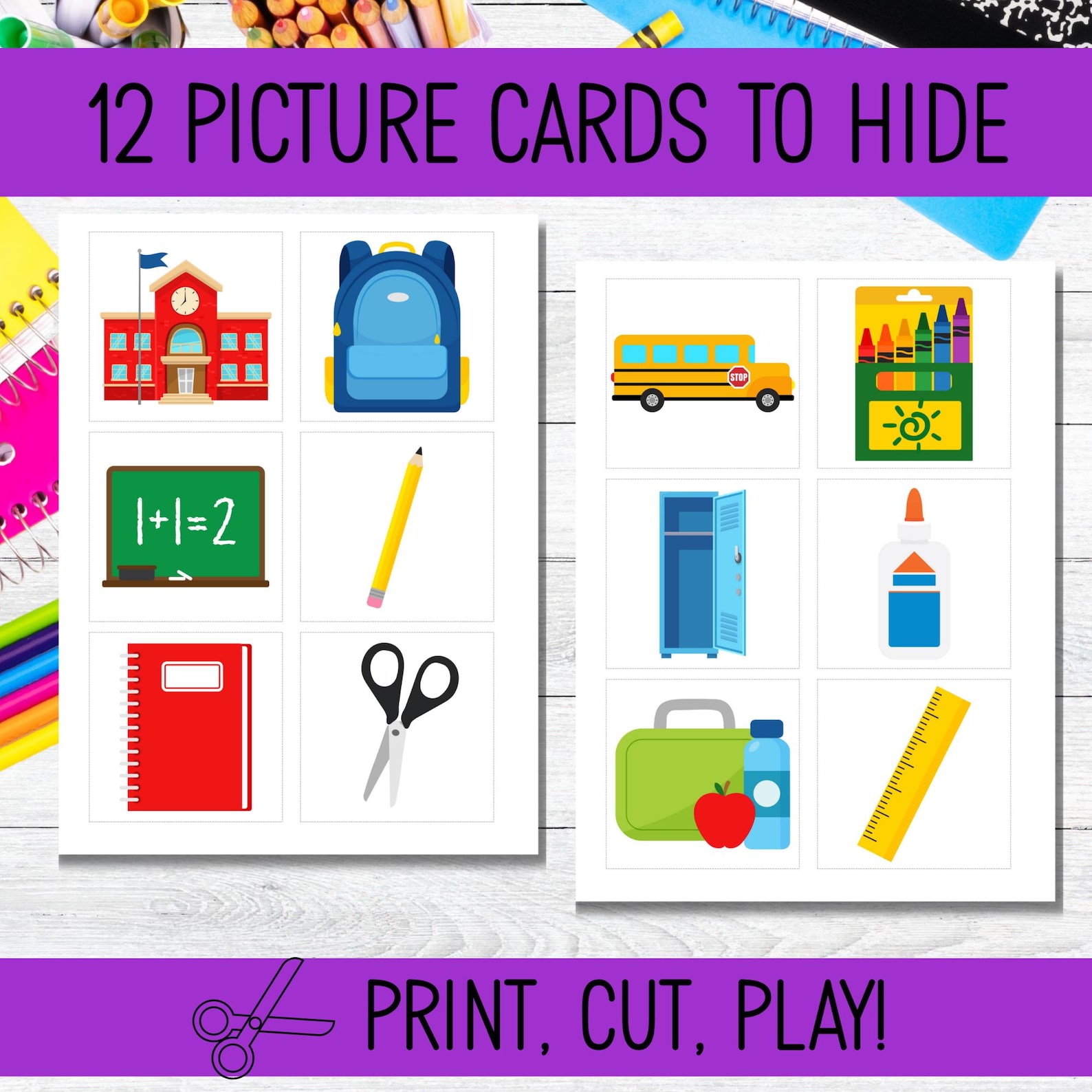 Back to School Scavenger Hunt, School Treasure Hunt, Printable ...