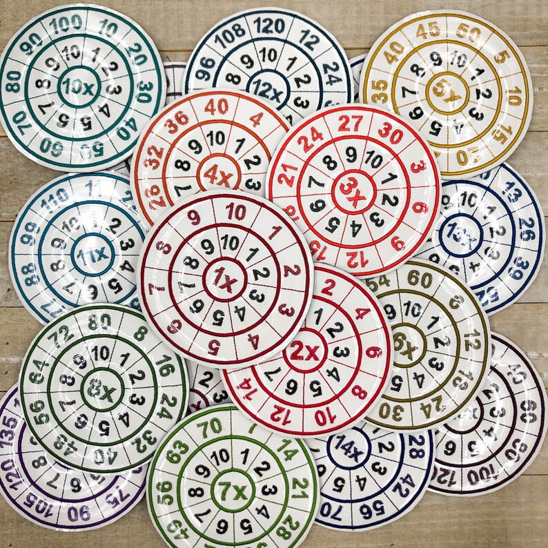 Machine Embroidery Designs, Math Wheels 1-10, Embroidery Designs, Learning Embroidery, PES ...