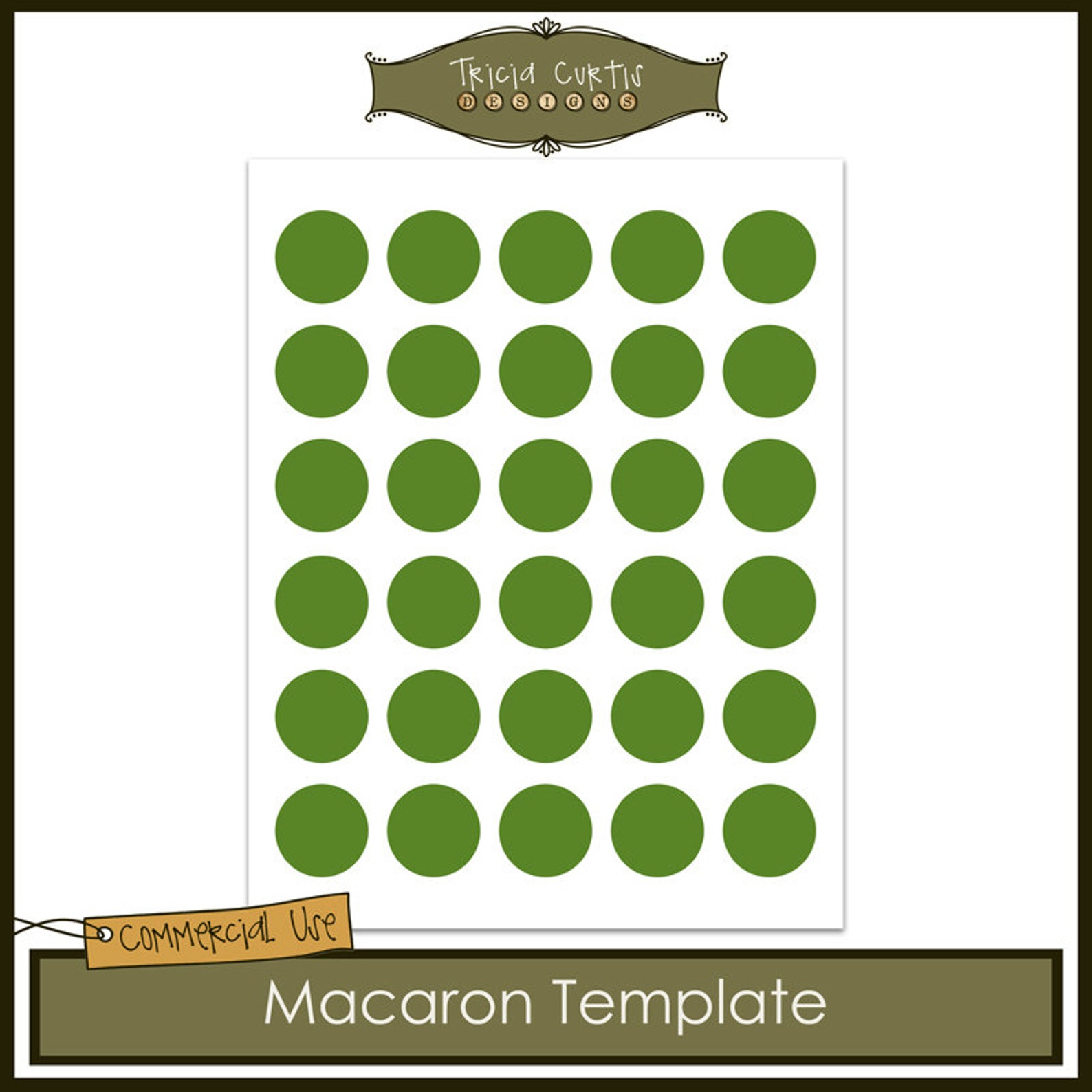 Macaron Baking Sheet Template - Etsy