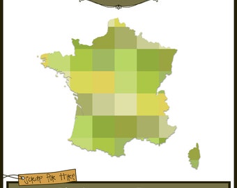 France Map Template - Etsy