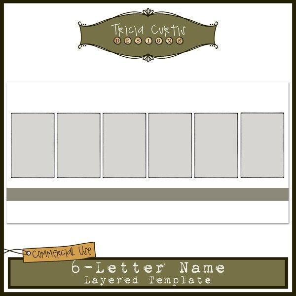 Letter Name Template Bundle | Etsy