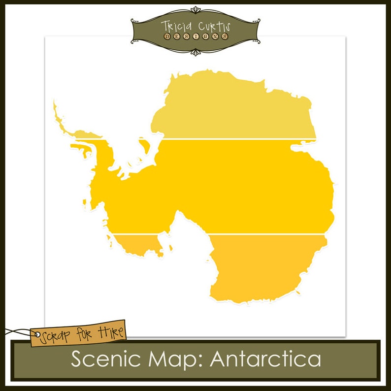 Papercraft Scenic Map Template Antarctica Paper Craft Supplies & Tools ...