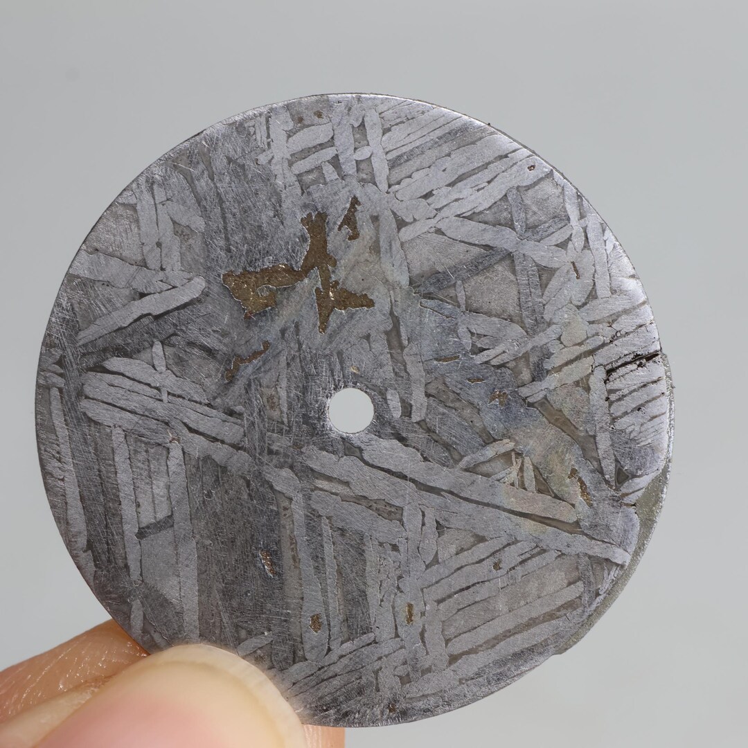 Rare Muonionalusta Meteorite Circular Slice 3g, Natural Meteorite Dial ...