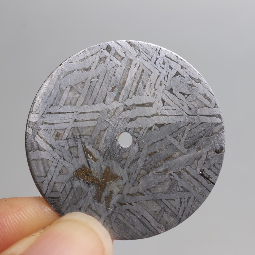 Rare Muonionalusta Meteorite Circular Slice 3g, Natural Meteorite Dial ...