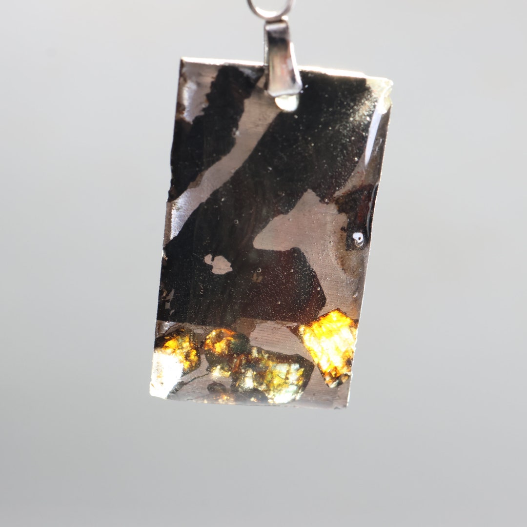 Sericho Kenya Pallasite Meteorite Pendant, Meteorite Necklace,meteor ...