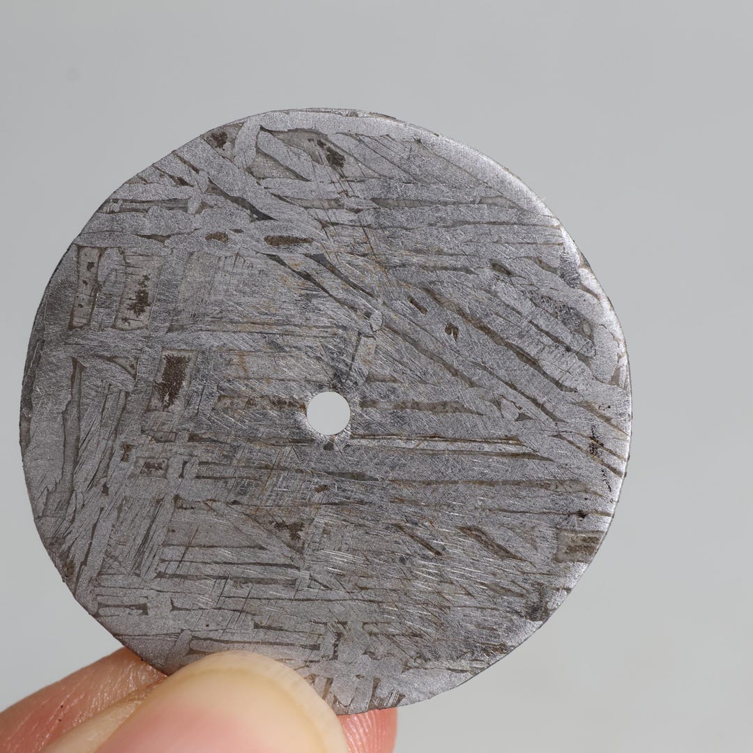 Rare Muonionalusta Meteorite Circular Slice 3g, Natural Meteorite Dial ...