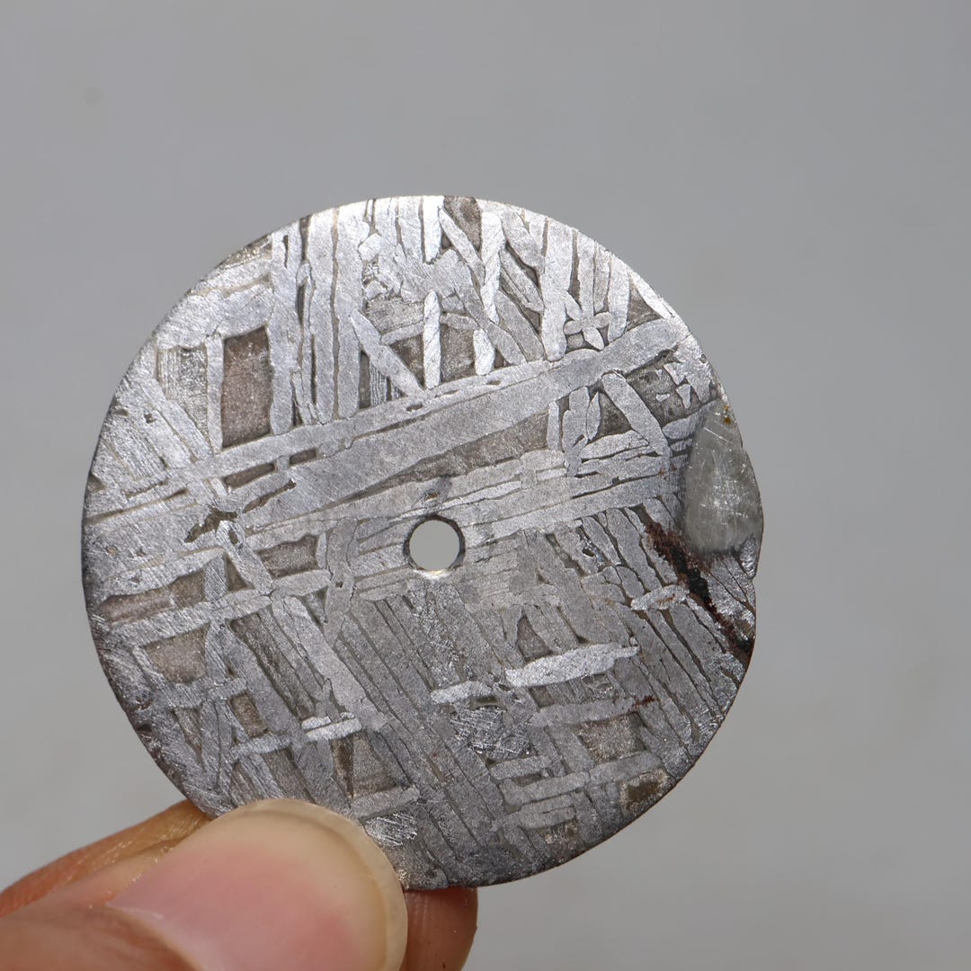 Rare Muonionalusta Meteorite Circular Slice 3g, Natural Meteorite Dial ...