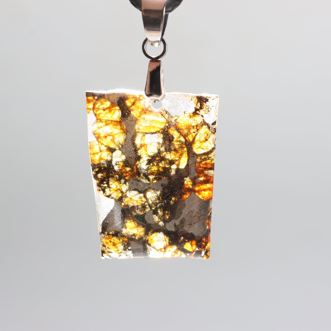 Sericho Kenya Pallasite Meteorite Pendant, Meteorite Necklace,meteor ...
