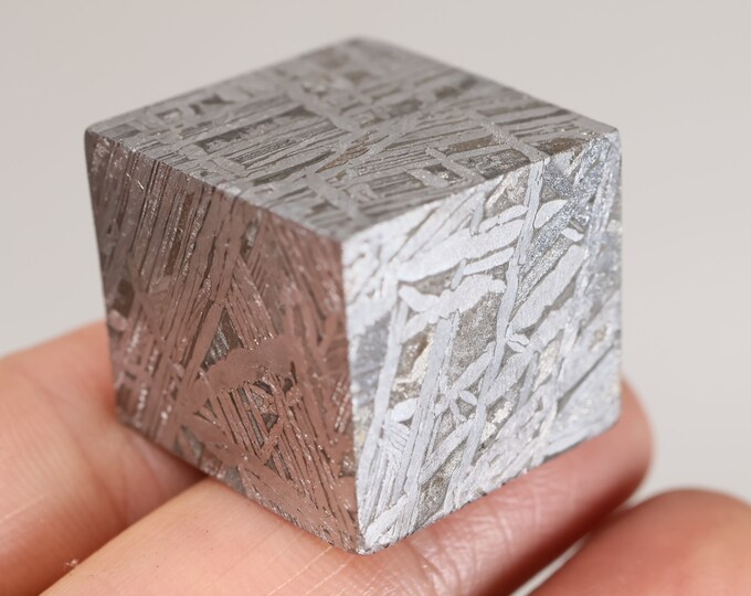 IRON METEORITE CUBE 73g,rare Muonionalusta Meteorite Slice, Astronomy ...