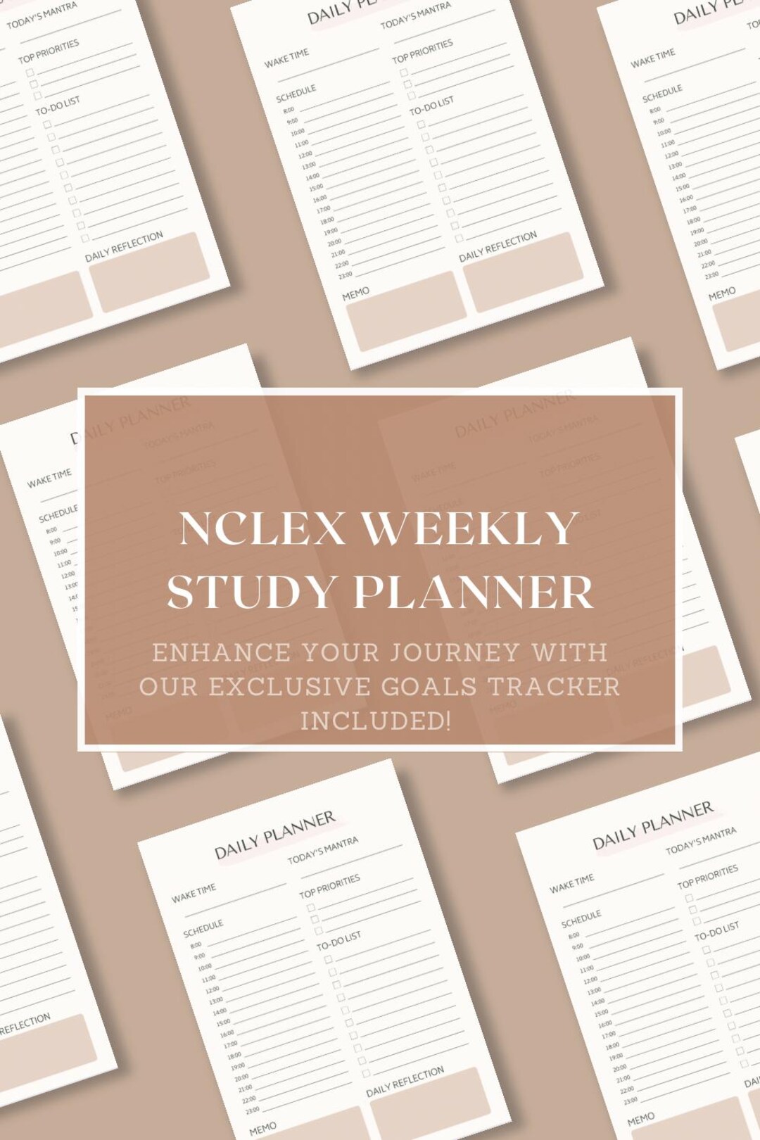 NCLEX STUDY PLANNER - Etsy