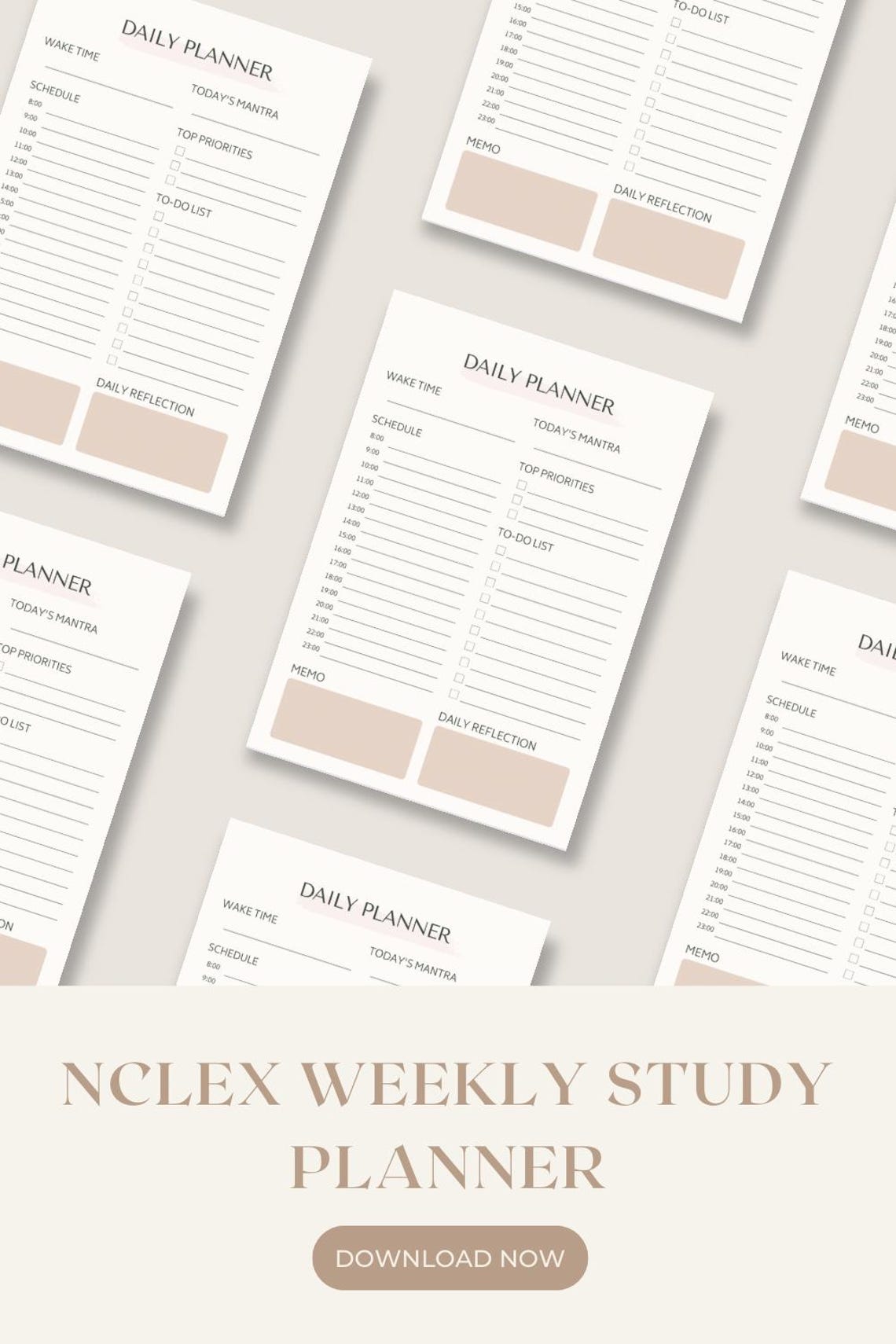 NCLEX STUDY PLANNER - Etsy