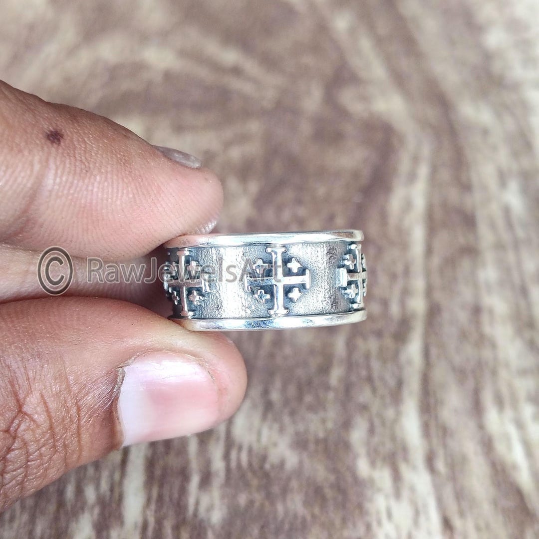 Jerusalem Cross Rings, 925 Sterling Silver Ring, Cross Ring for Women ...