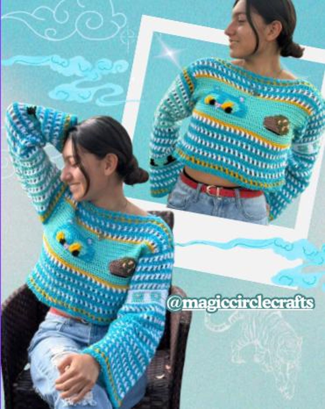 Tiger Jumper Crochet Pattern – Inspired by “derpy” the Tiger From K-pop ...