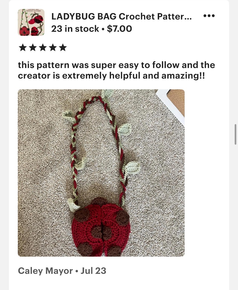 Ladybug Bag Crochet Pattern: Whimsical Nature Design (PDF Download) - Etsy