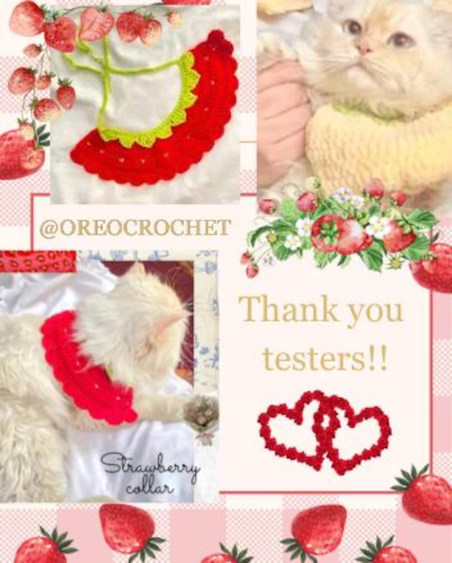 Strawberry Collar Crochet Pattern PDF Digital Download, Whimsical ...
