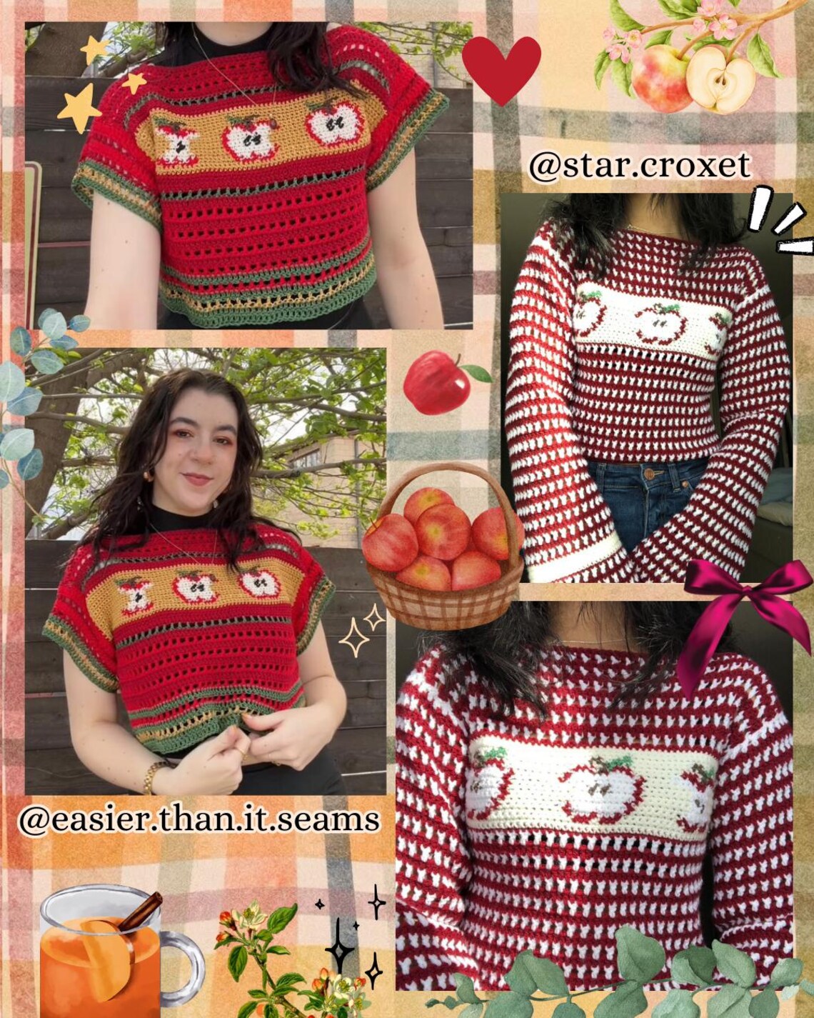APPLE CIDER JUMPER Crochet Pattern Pdf Whimsical, Fall Sweater ...