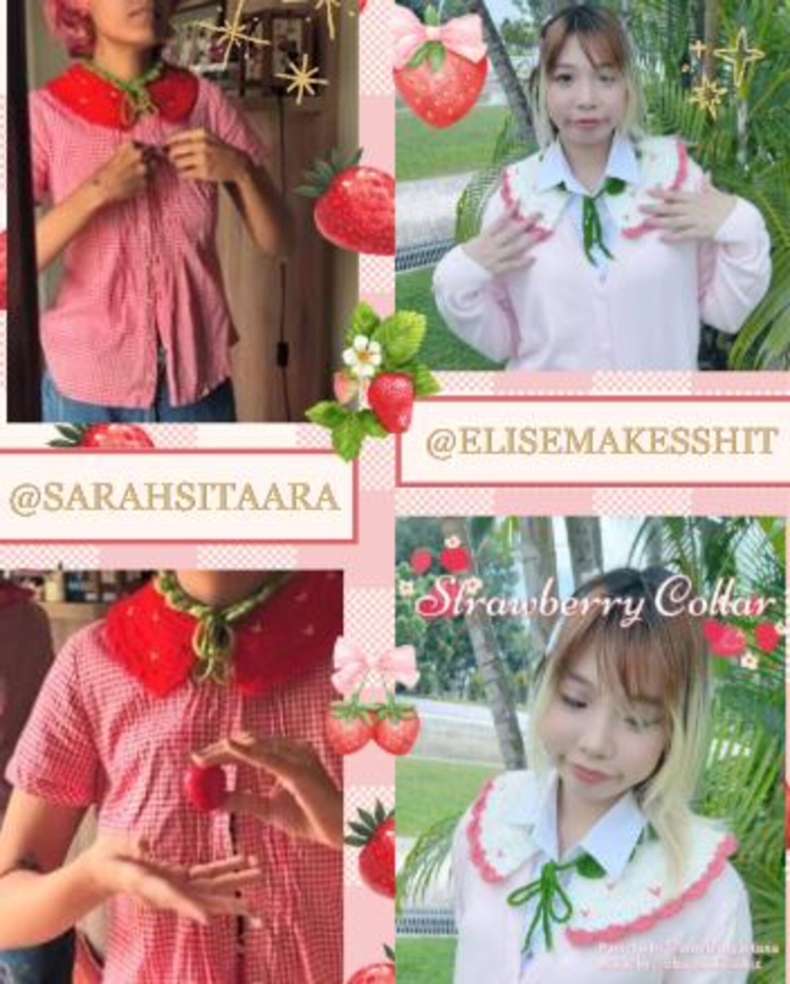 Strawberry Collar Crochet Pattern PDF Digital Download, Whimsical ...