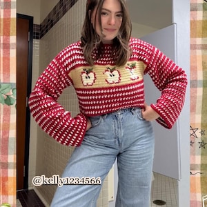 APPLE CIDER JUMPER Crochet Pattern Pdf Whimsical, Fall Sweater ...