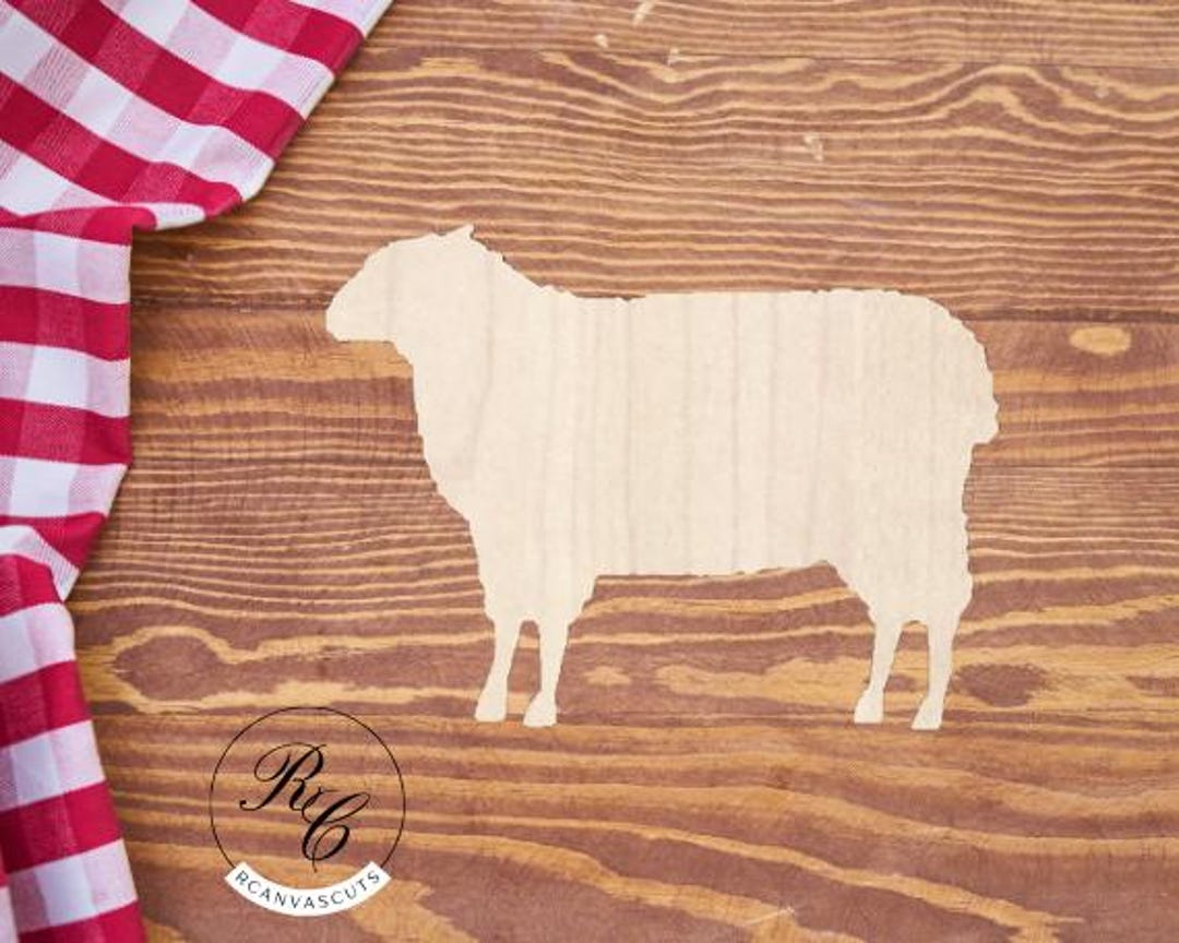 Sheep Silhouette Wood Cutouts - Unfinished Laser Shapes for Crafting ...