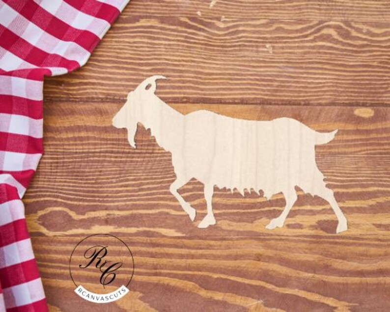 Goat Silhouette Wood Cutouts - Unfinished Laser Shapes for Crafting ...