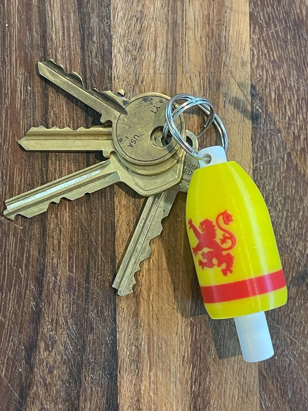Rampant Lion Lobster Buoy Keychain - Etsy
