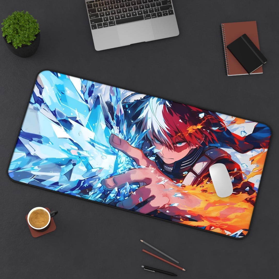 Shoto Todoroki Mouse Pad: My Hero Academia Anime Desk Mat - Etsy