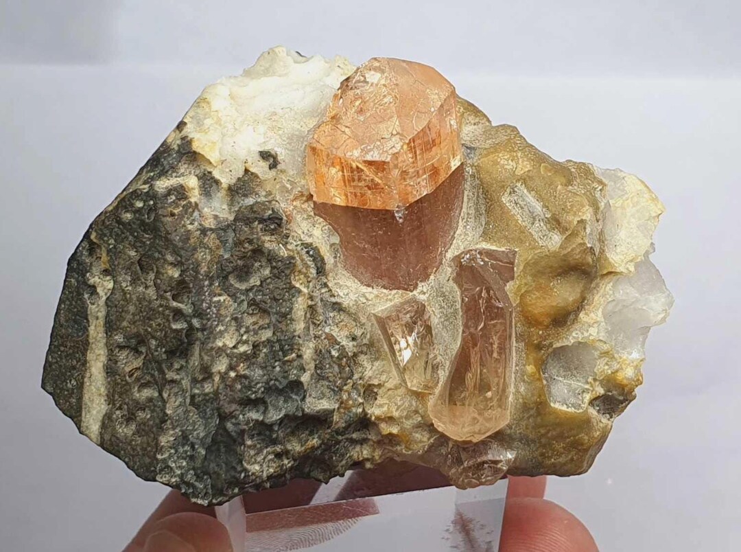 Natural Imperial Topaz on Matrix Terminated Crystal, Specimen Katlang ...