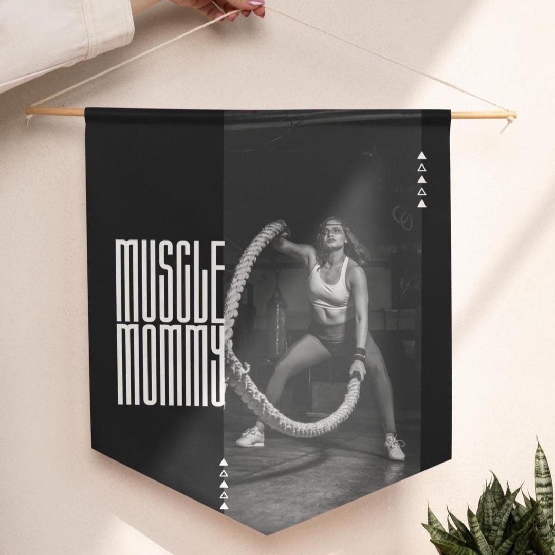 Muscle Mommy Banner Gym Flag - Etsy