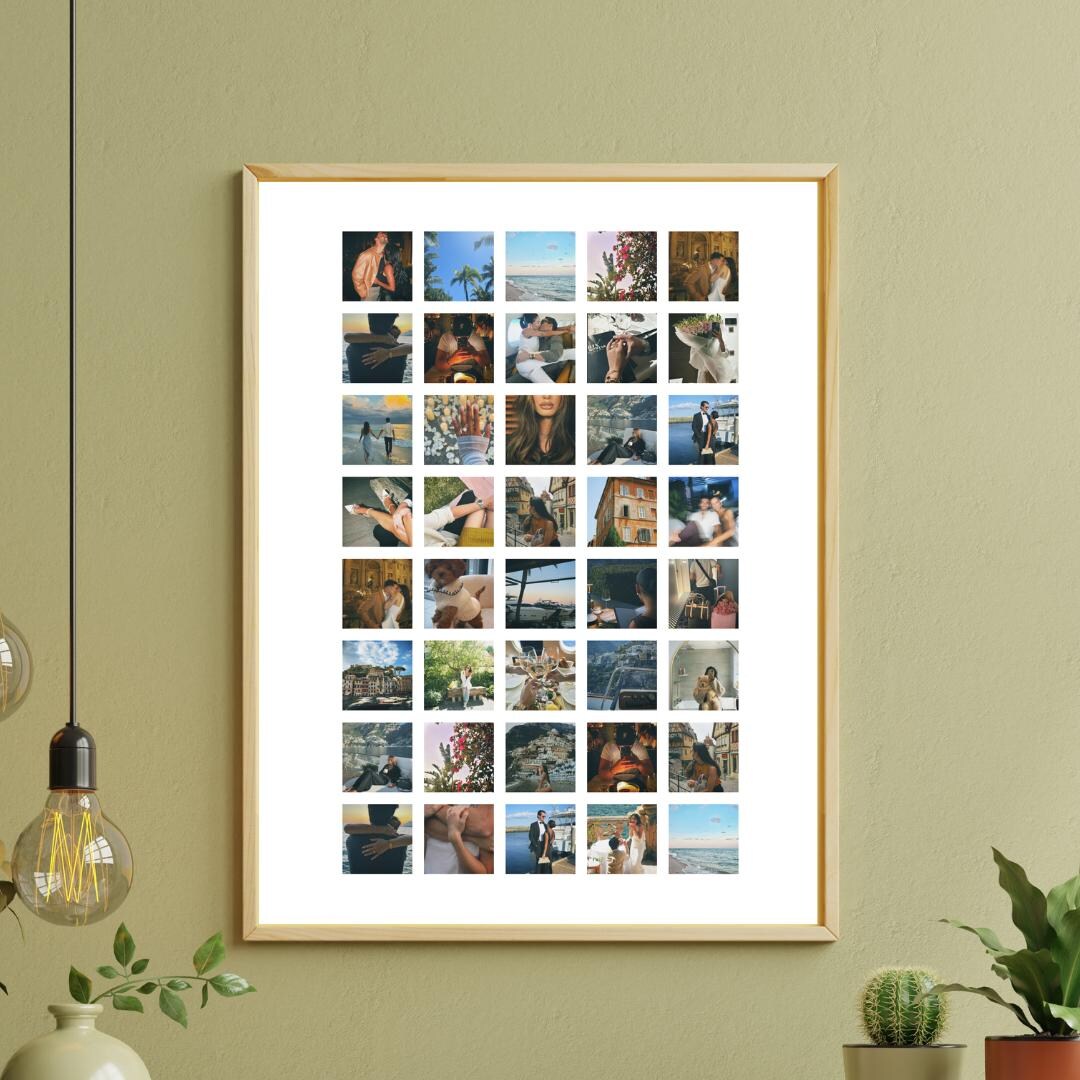Custom Polaroid Poster Personalized Photo Collage Print, Aesthetic ...