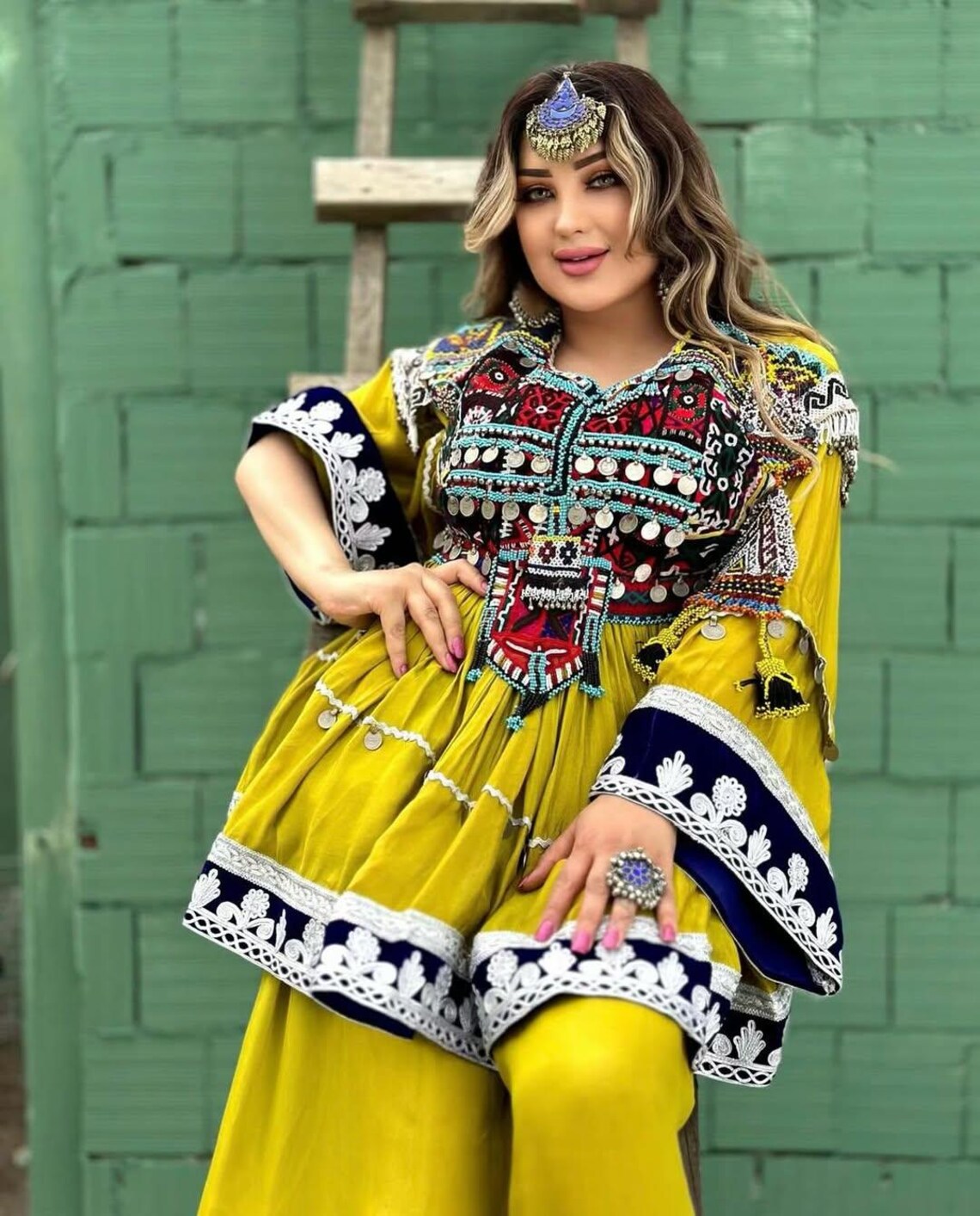Traditional Afghani Handmade Dress for Women – Embroidered Ethnic ...