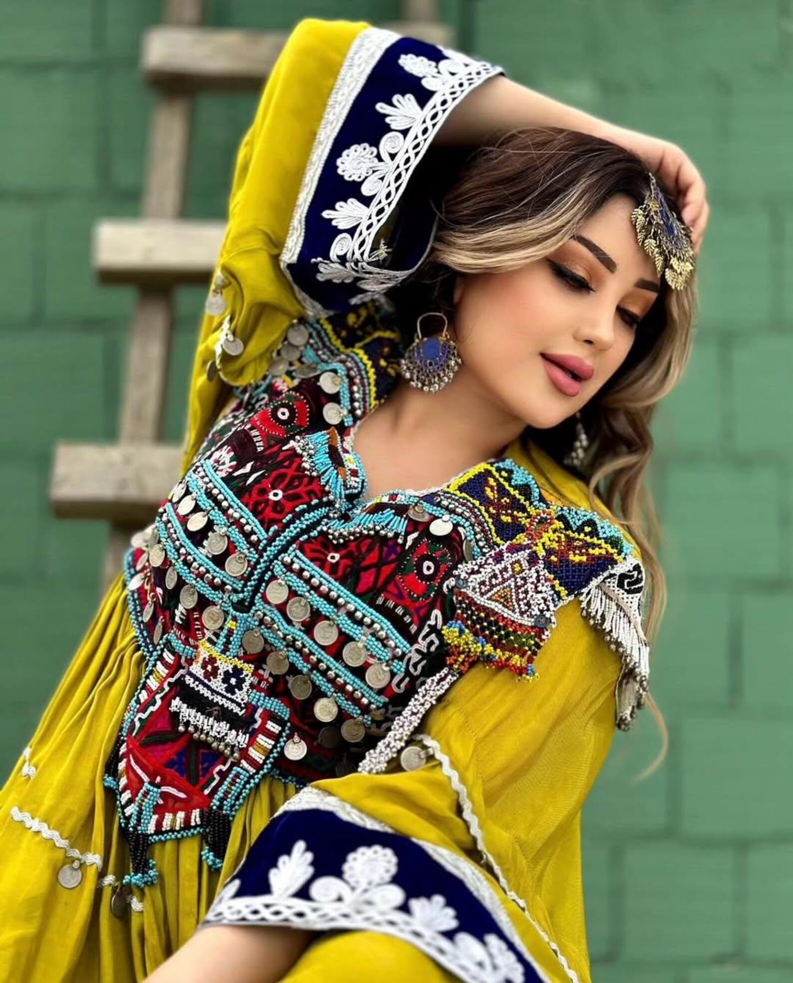 Traditional Afghani Handmade Dress for Women – Embroidered Ethnic ...