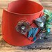 Repurposed Cuff Bracelet, Upcycled Bangle Bracelet, Vintage Flowers ...
