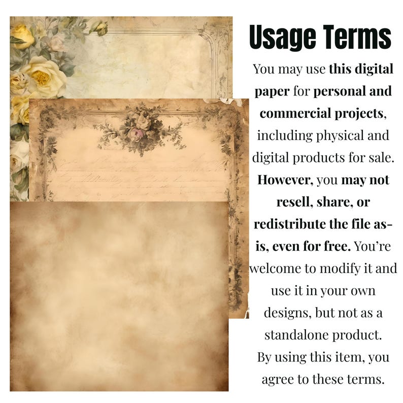 Vintage Junk Journal Backgrounds – 26 Old Paper Textures – 12x12 PNG ...