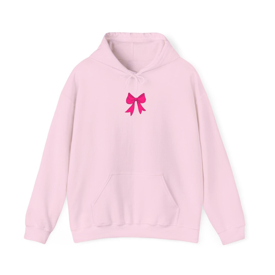 Cute Pink Ribbon Bow Hoodie for Women & Girls | Trendy Bow Hoodie ...