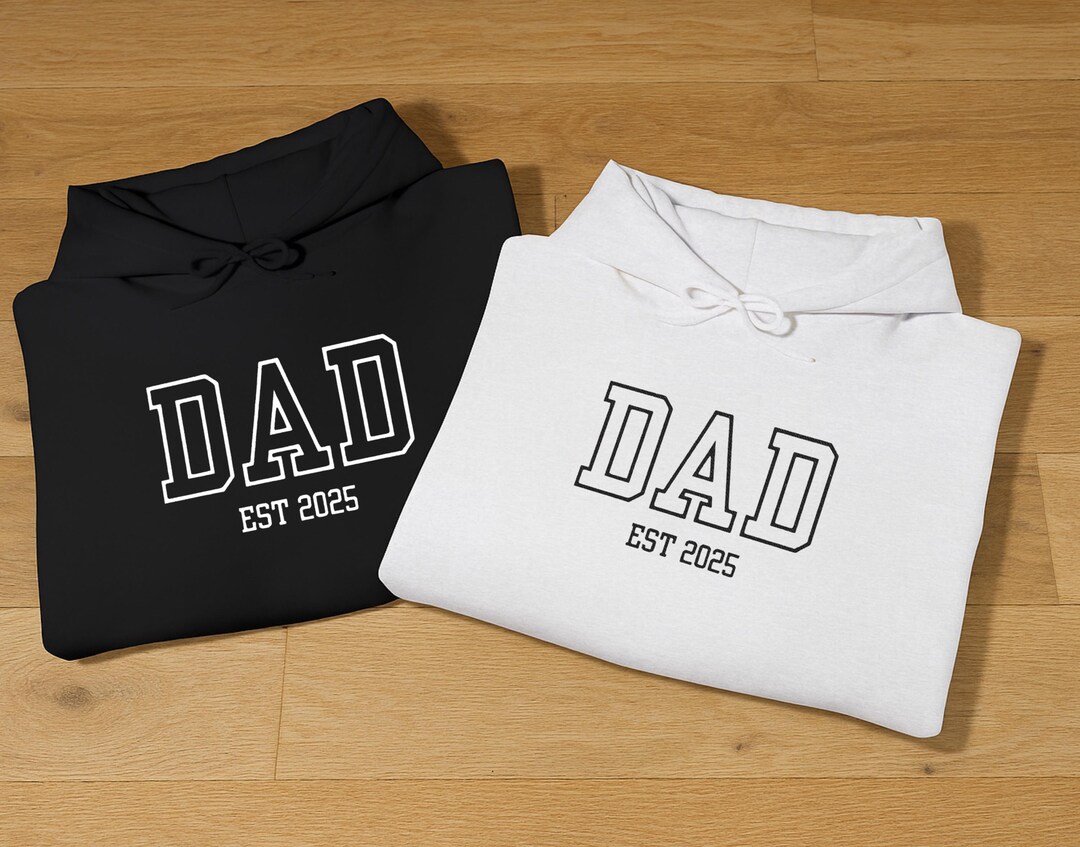 Dad Custom Embroidered Hoodie, Kids Names on Sleeve, Personalized New ...