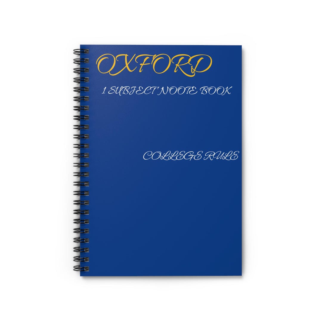 Oxford College Ruled Spiral Notebook - Perfect for Students, Journaling ...