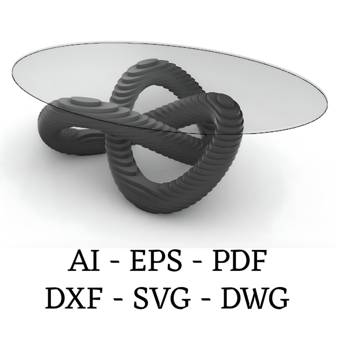 Parametric Table Base for Modern Home – Trefoil Knot Table Digital File ...