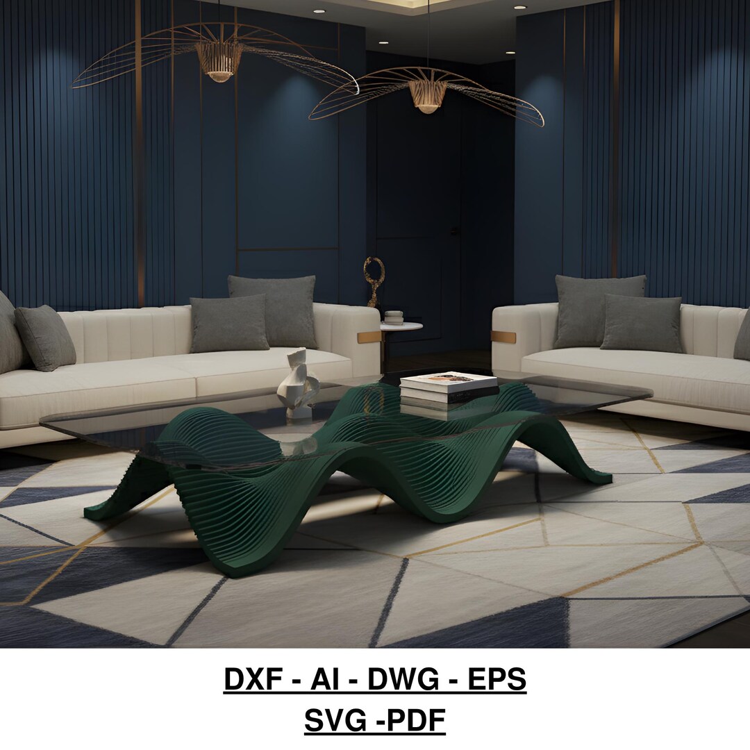 Parametric Coffee Table Base DXF Plan: Woodworking - CNC Parametric ...