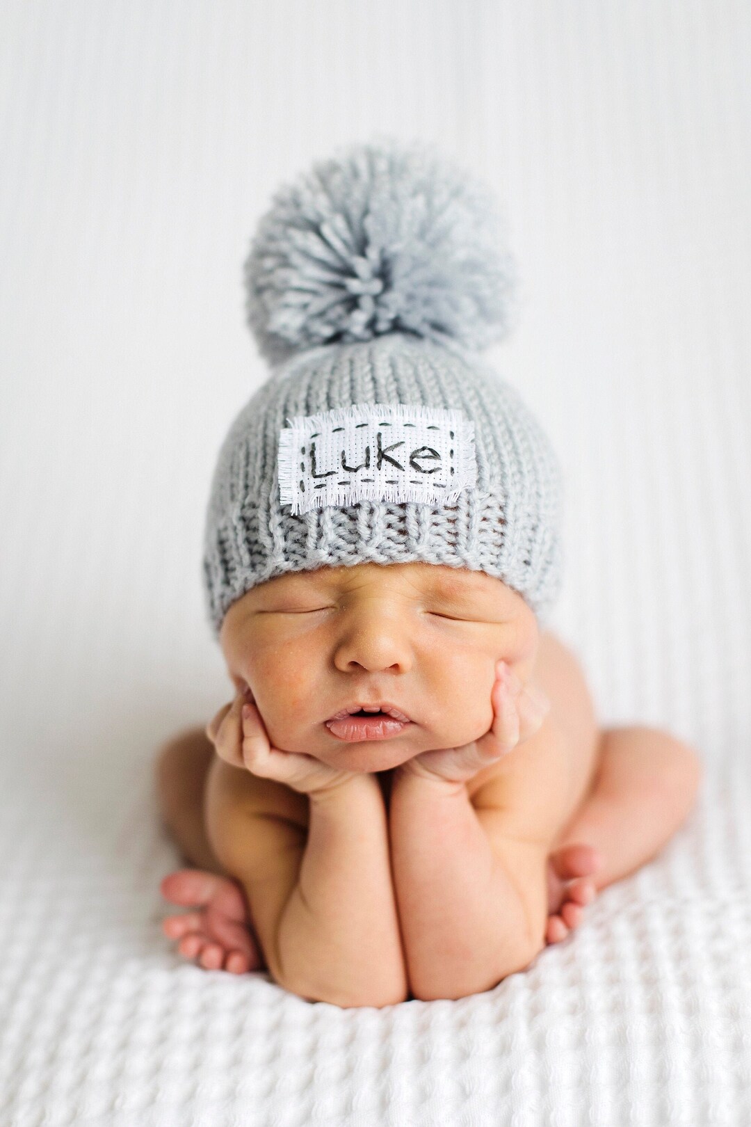 Monogrammed Newborn Baby Hat, Personalized Baby Boy Coming Home ...