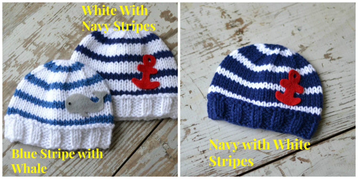 Sailor Set Nautical Newborn Knit Pants Hat Set Baby Knitted - Etsy
