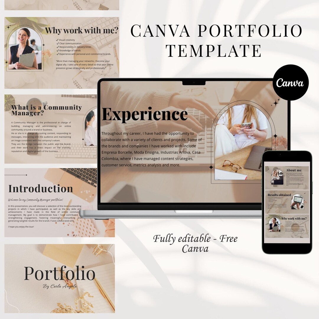 Virtual Assistant Portfolio Template: Editable Canva Design (digital ...