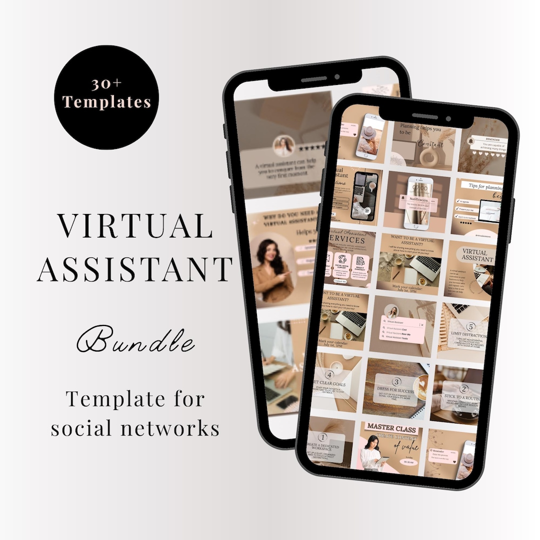 Virtual Assistant Template for Instagram | Editable Canva Kit ...