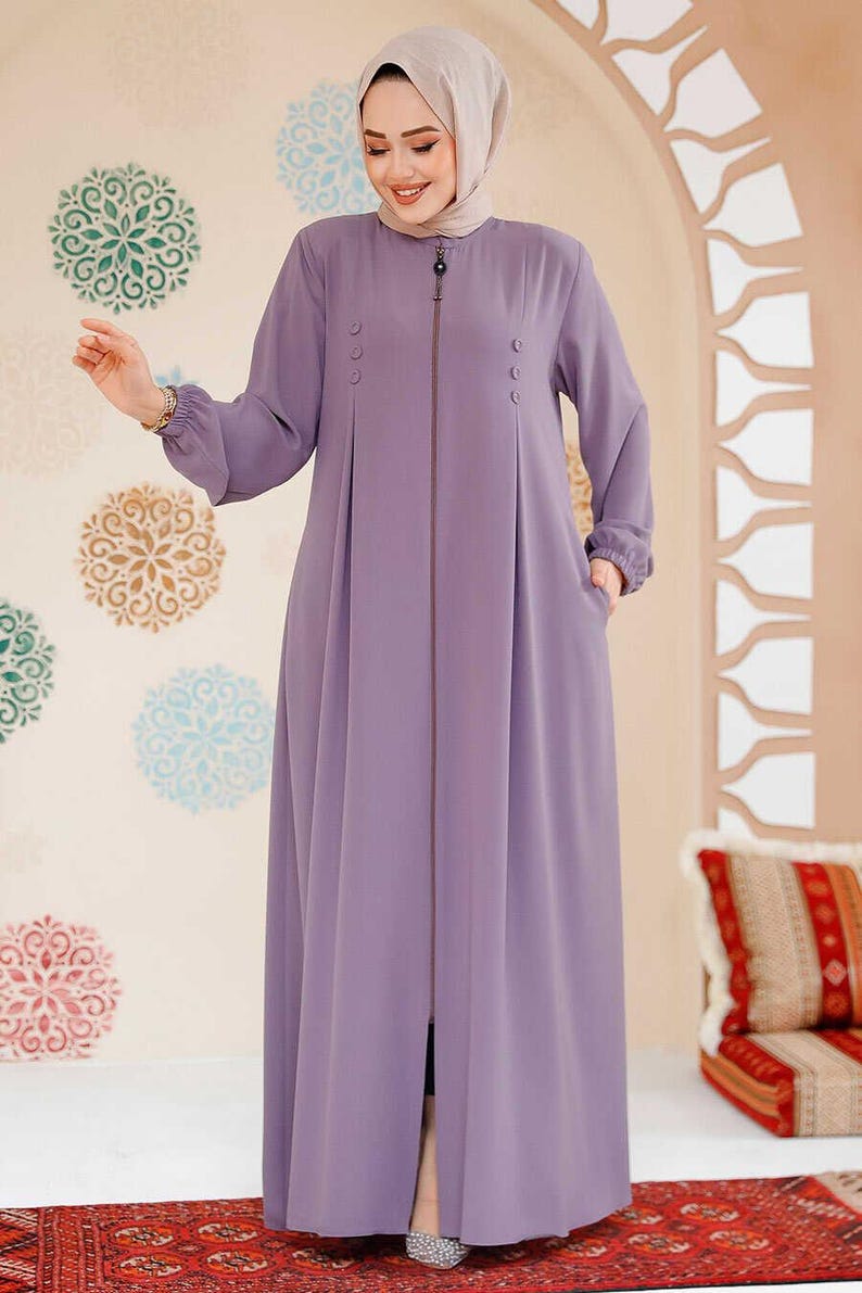 Elegant Turkish Maxi Abaya Dress: Wedding, Eid, Ramadan - Etsy