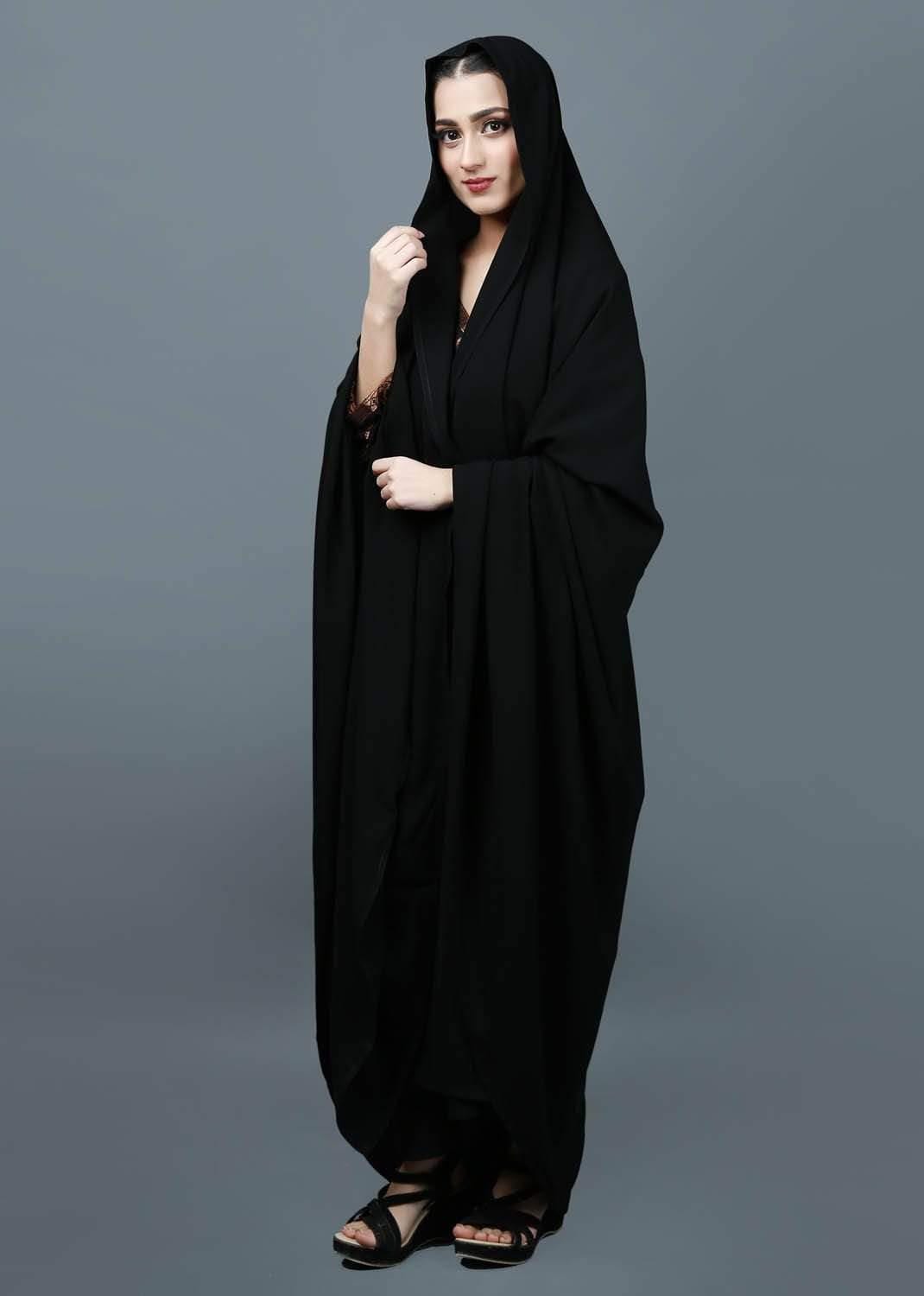Black Chador Shawl for Moharram Namaz Salah Majlis Pakistan Made Black ...
